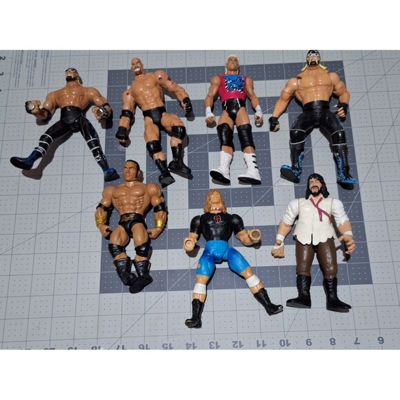 WWE | Toys | Wwe Wrestling Figure Lot Hulk Hogan Rock Ziggler Foley ...